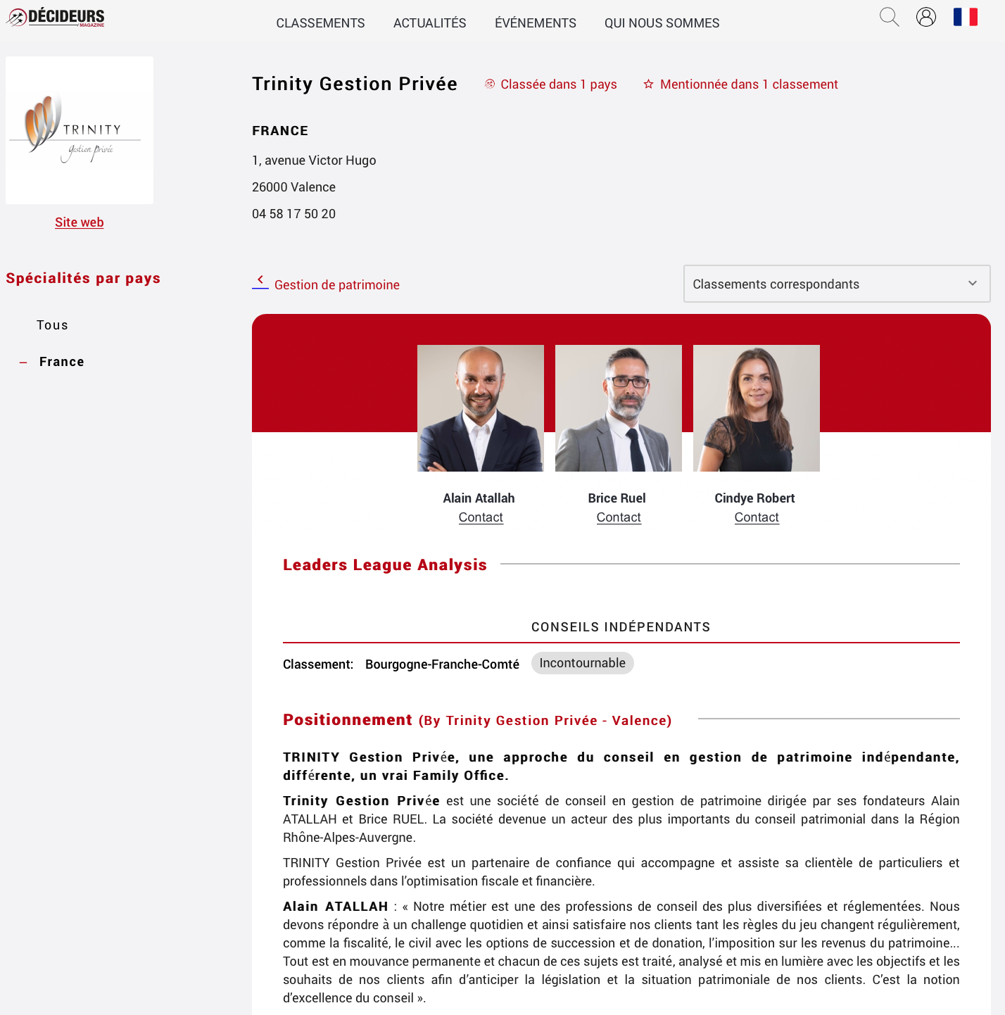 Presse - Trinity Gestion Privée